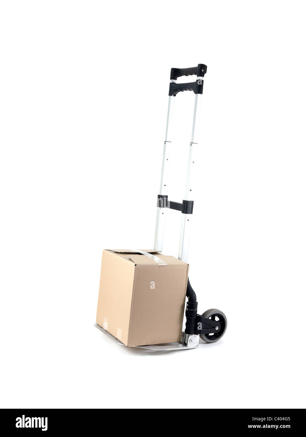 A removal trolley isolated against a white background Stock Photo - Alamy