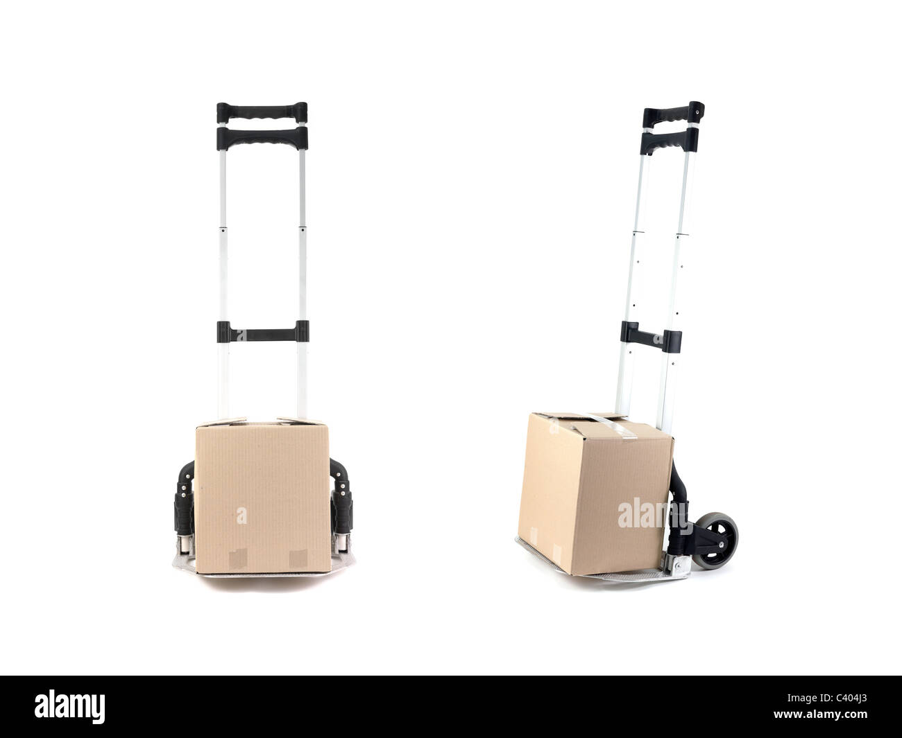 A removal trolley isolated against a white background Stock Photo - Alamy