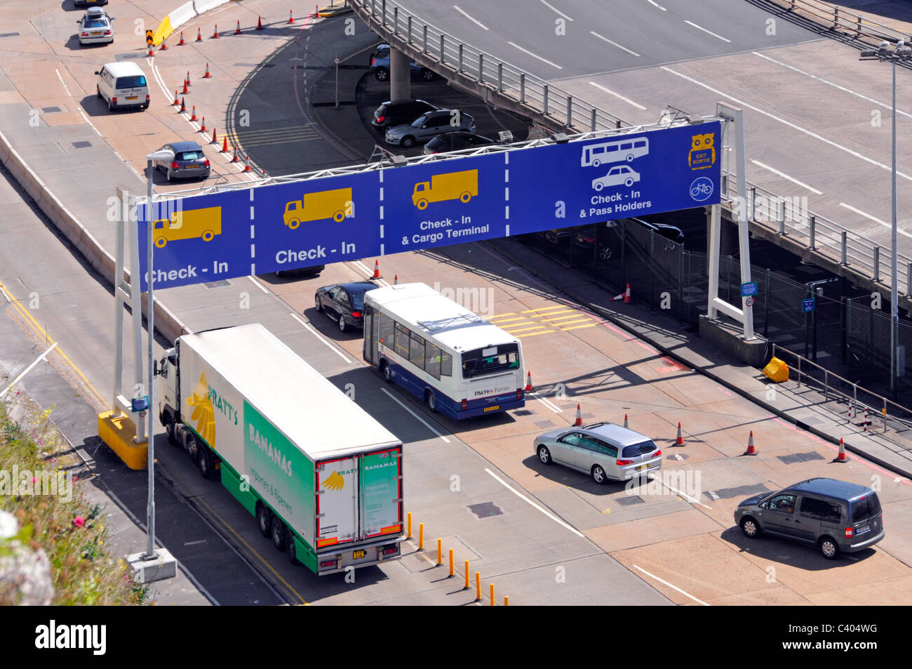 Car passing coach hi-res stock photography and images - Alamy