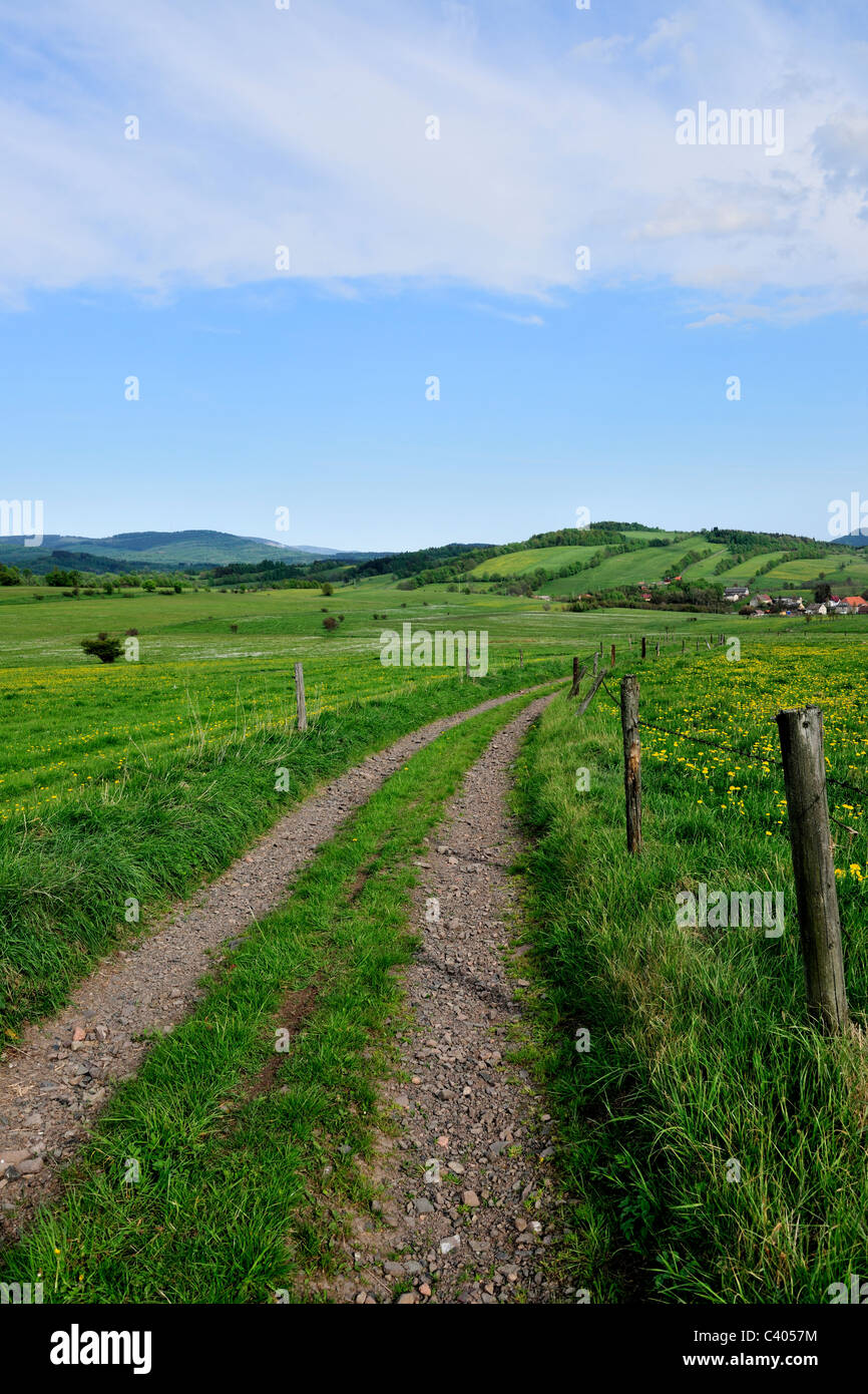agriculture, blue, cloud, country, europe, grass, grassfield, green ...