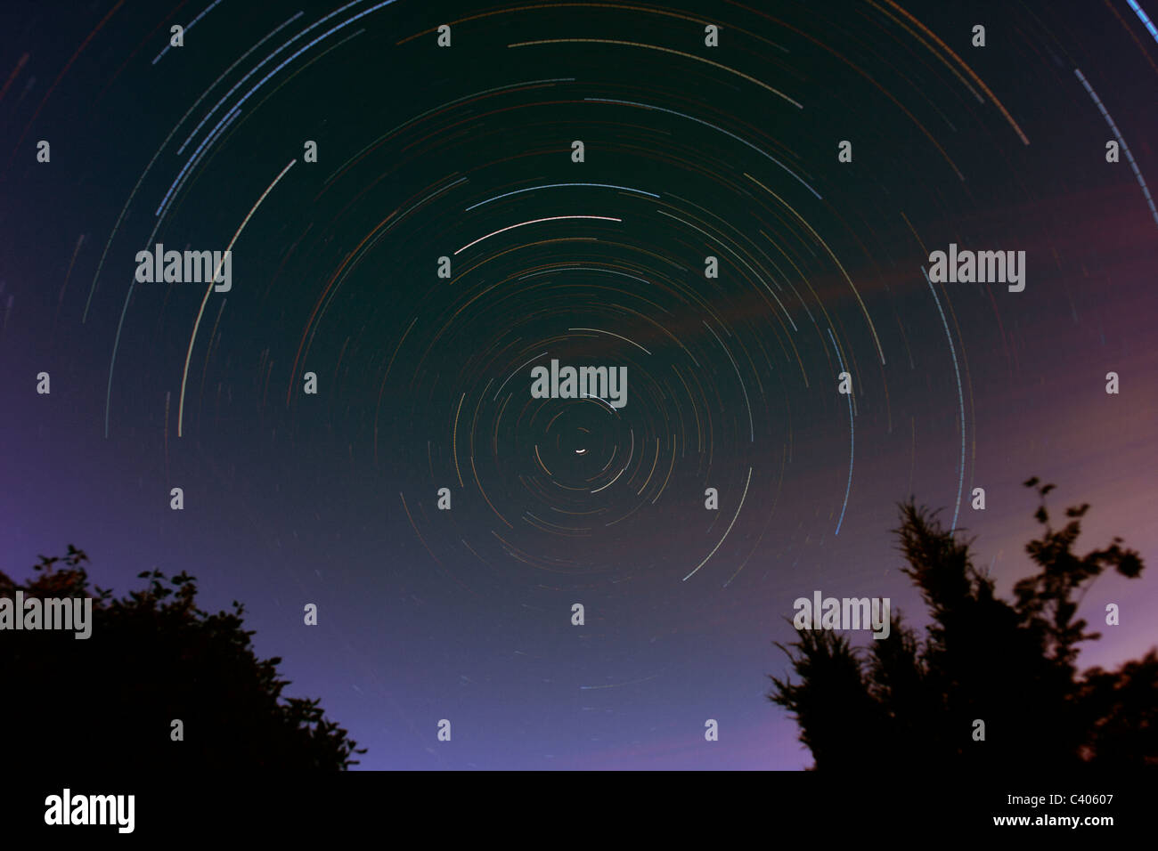 Long exposure image of Polaris, the North Pole star Stock Photo - Alamy