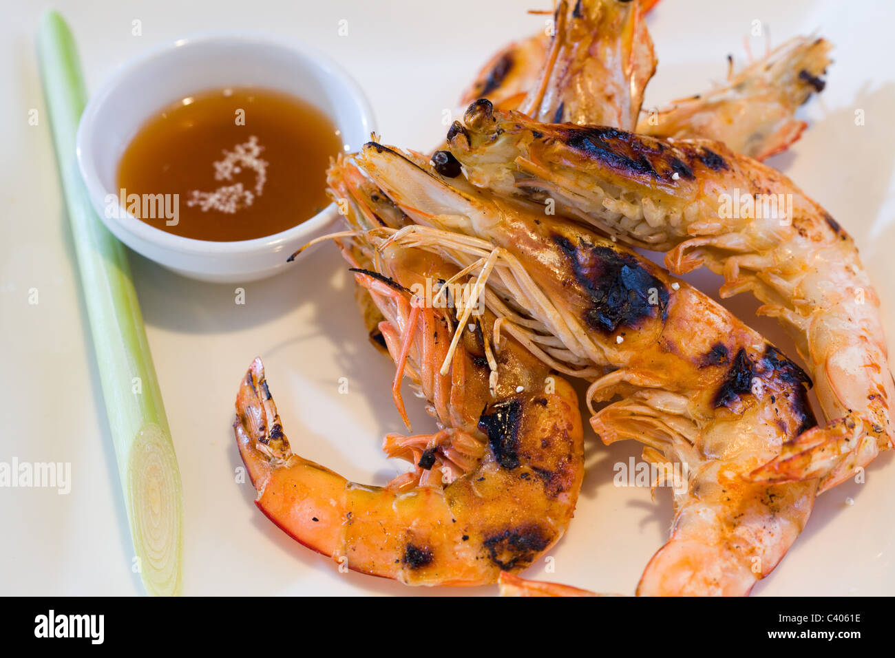 Thai barbecue prawns Stock Photo - Alamy