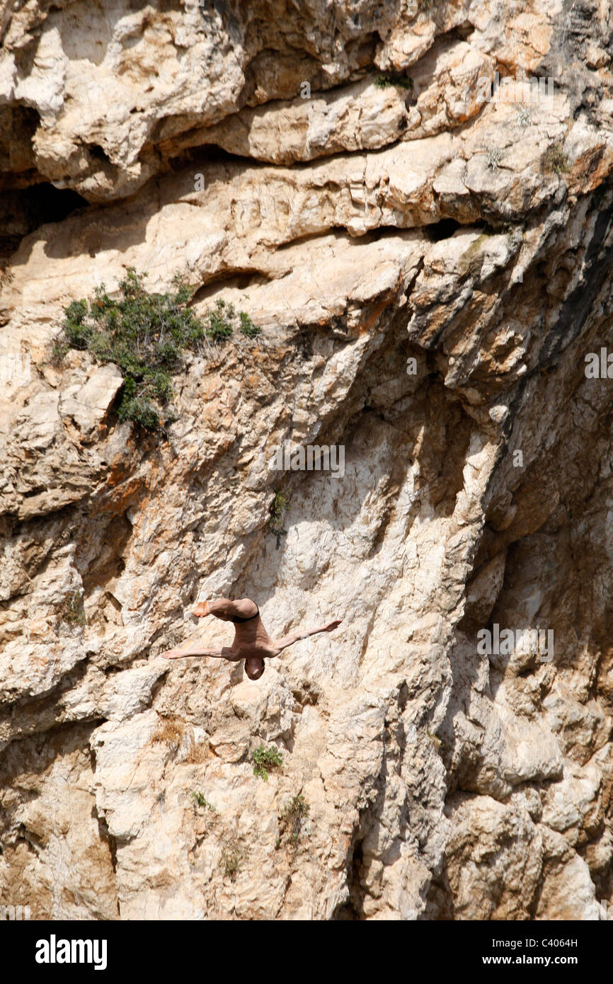 Red bull cliff jump hi-res stock photography and images - Alamy