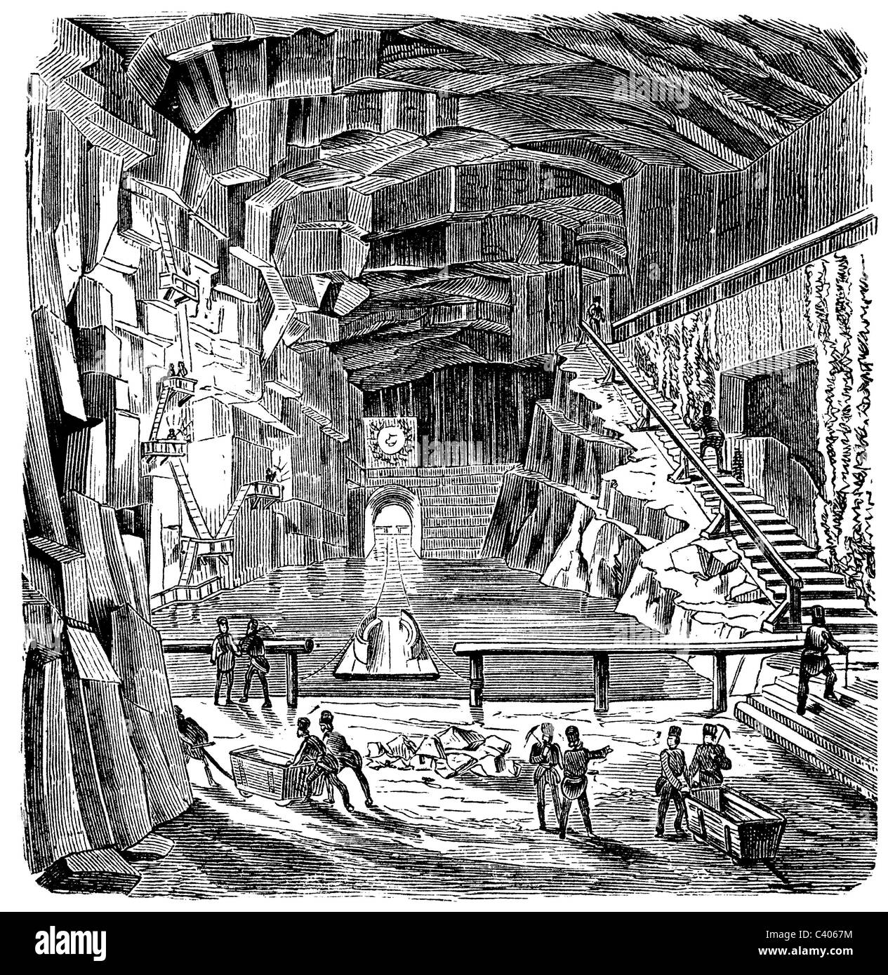 Inside the salt mine of Wieliczka, Poland Stock Photo - Alamy