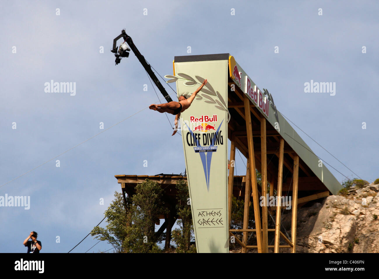 Red bull cliff jump hi-res stock photography and images - Alamy