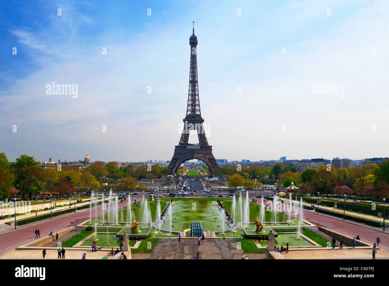 The Eiffel tower as seen from the Trocadero square, Paris, France Stock ...