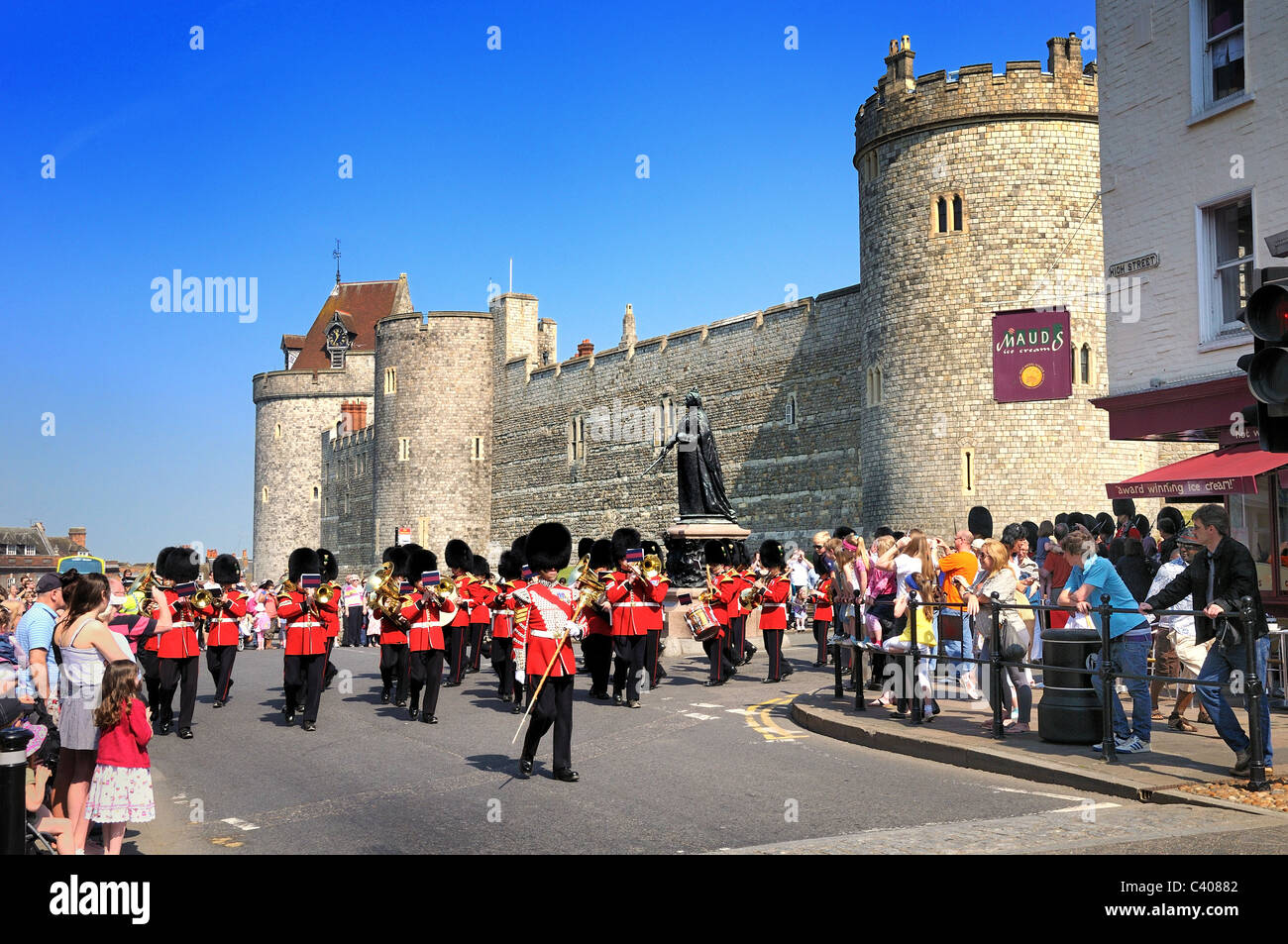Changing of The Guard at Windsor Castle Stock Photo - Alamy