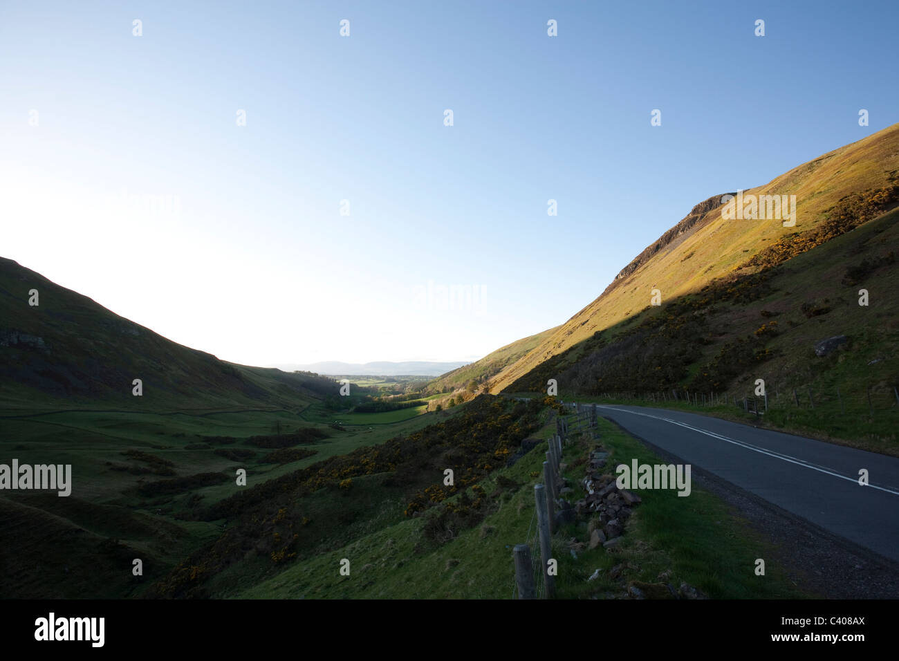 At the roadside of the A823 in the early evening heading towards ...