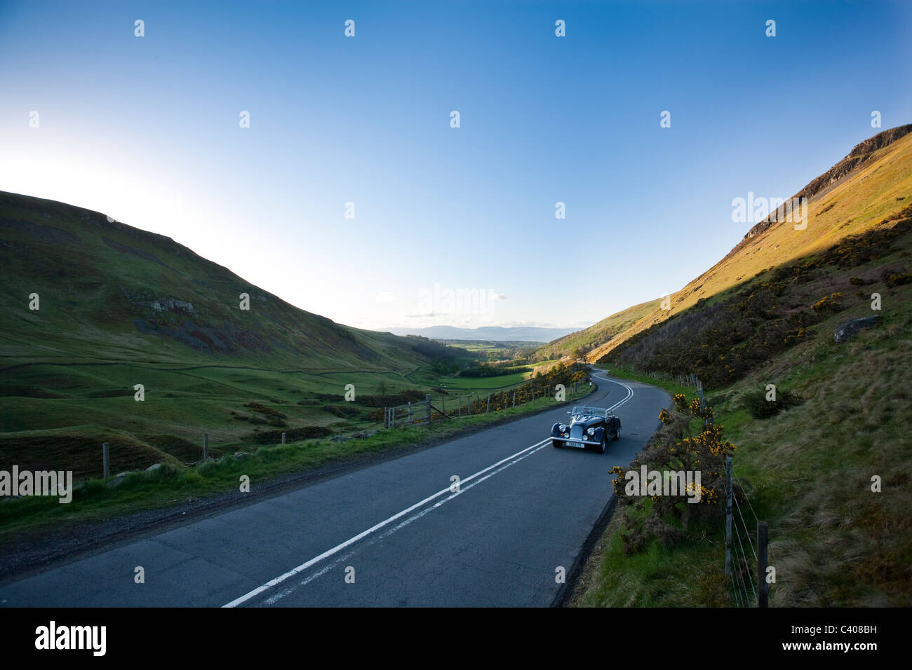 At the roadside of the A823 in the early evening heading towards ...