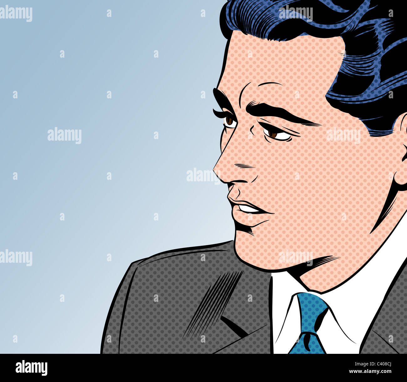 Retro comic style illustration man hi-res stock photography and images ...