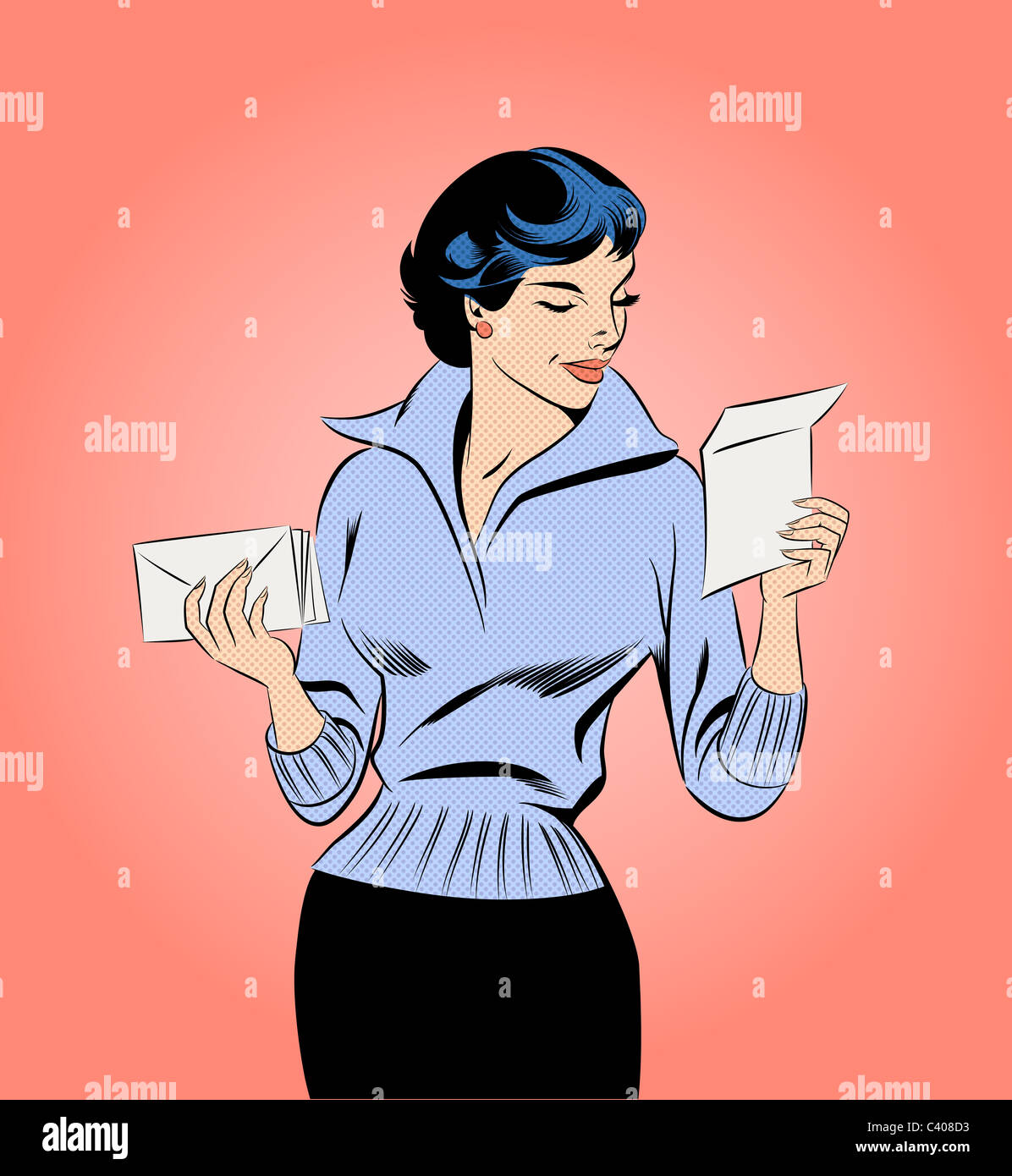 Retro space illustration comic hi-res stock photography and images - Alamy