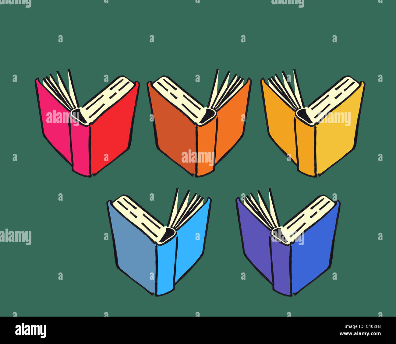All five books hi-res stock photography and images - Alamy