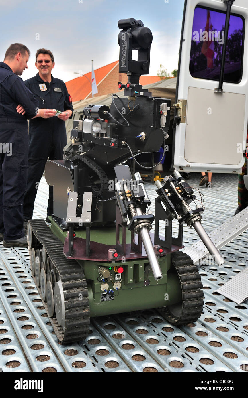 Robot of bomb disposal unit DOVO of the Belgian army, Belgium Stock ...