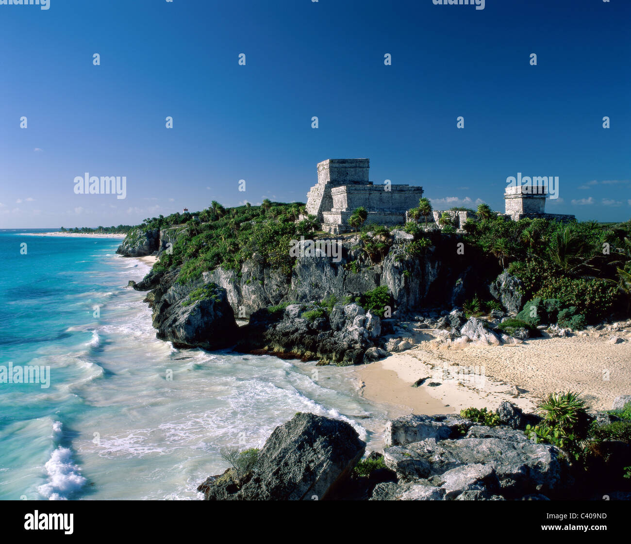 Beach, Castillo, Cliff, Holiday, Landmark, Maya, Mayan, Mexico, Ocean ...