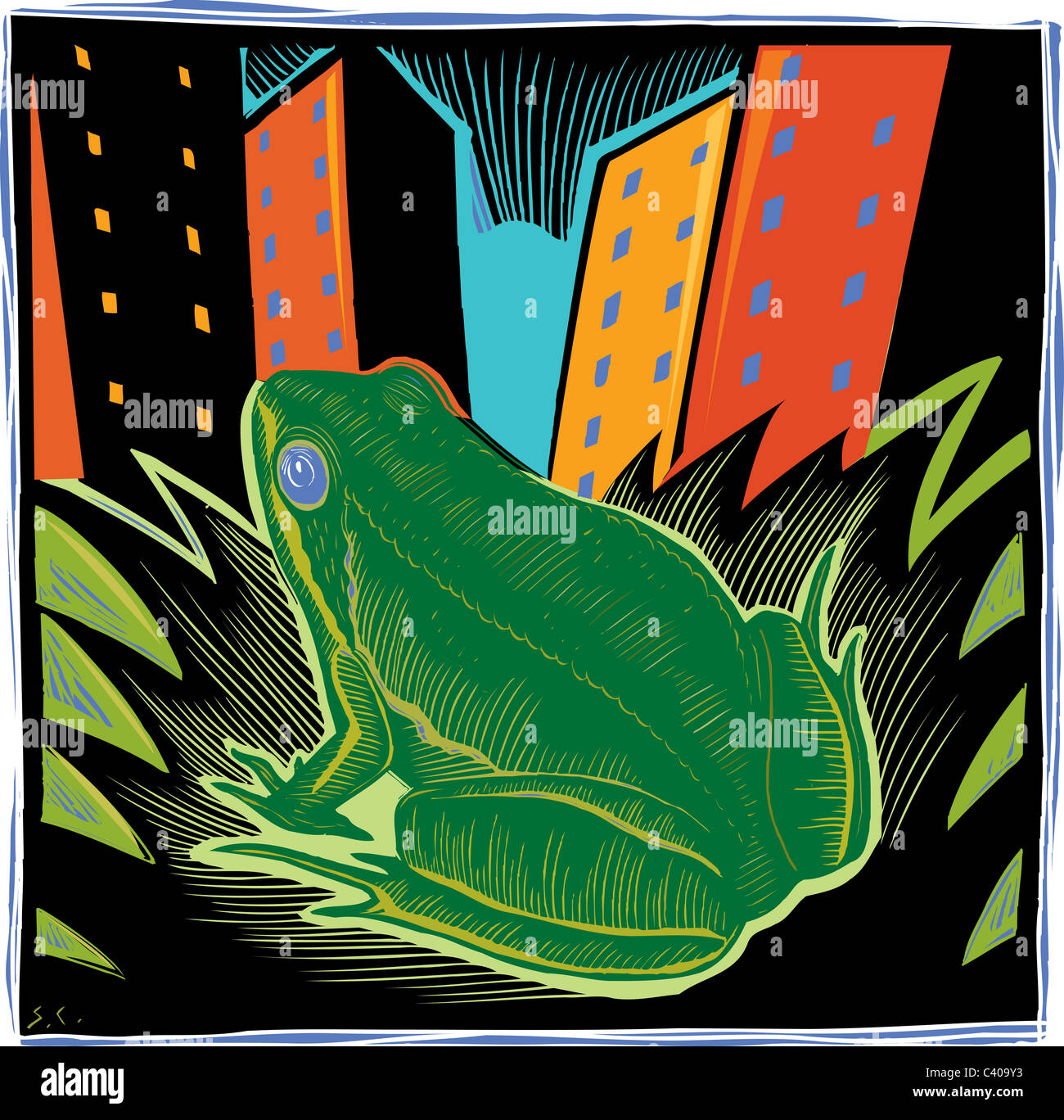 City frog hi-res stock photography and images - Alamy