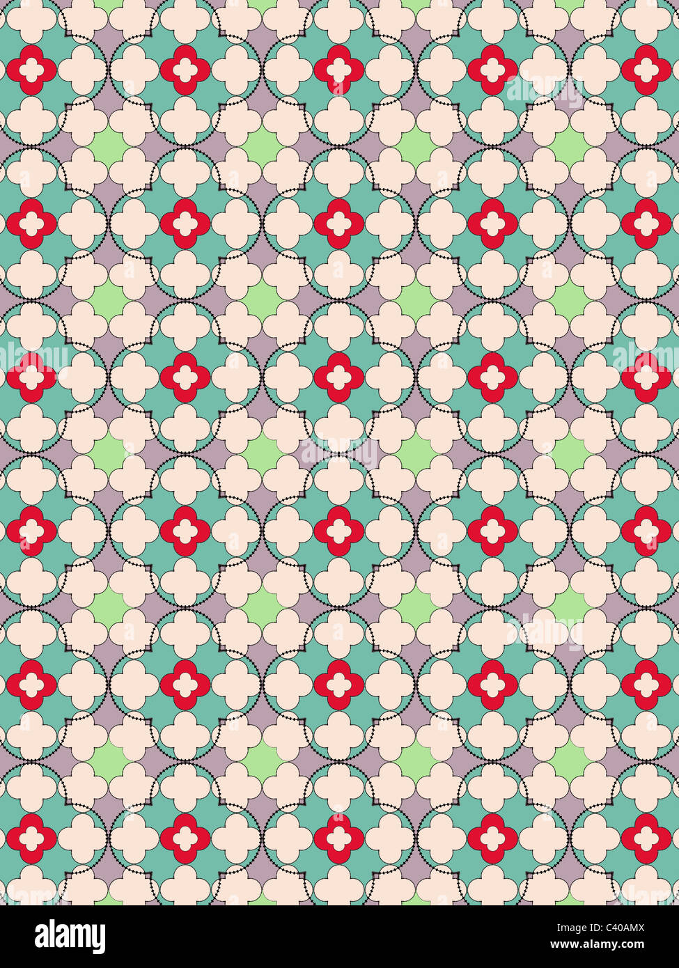 Illustration of a repeating pattern creating flower shapes Stock Photo ...
