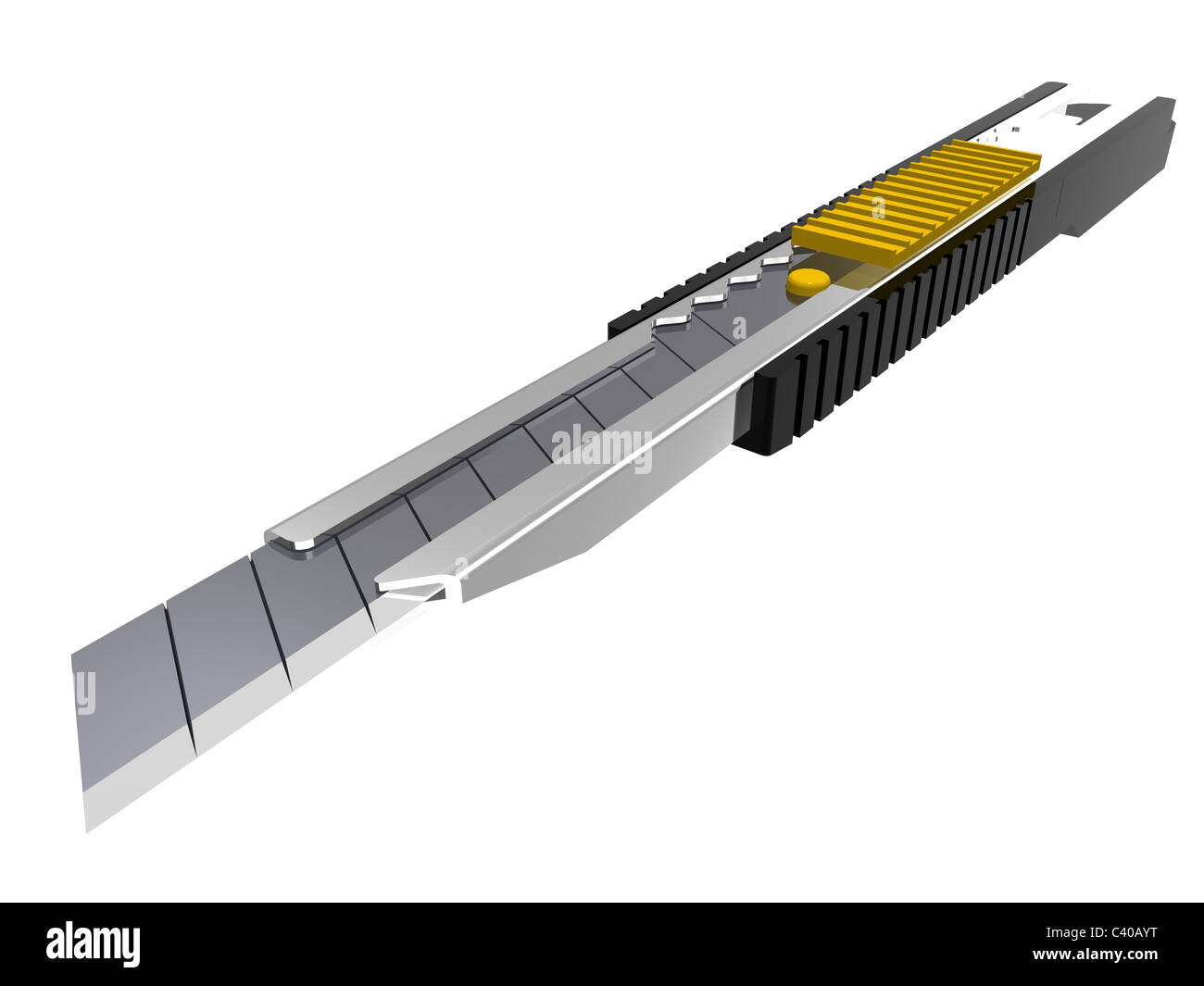 A 3D style image of a box cutter Stock Photo - Alamy