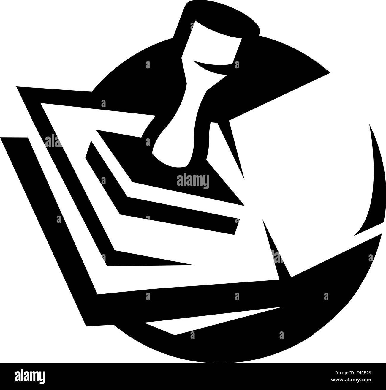 Illustration of an ink stamp Stock Photo - Alamy