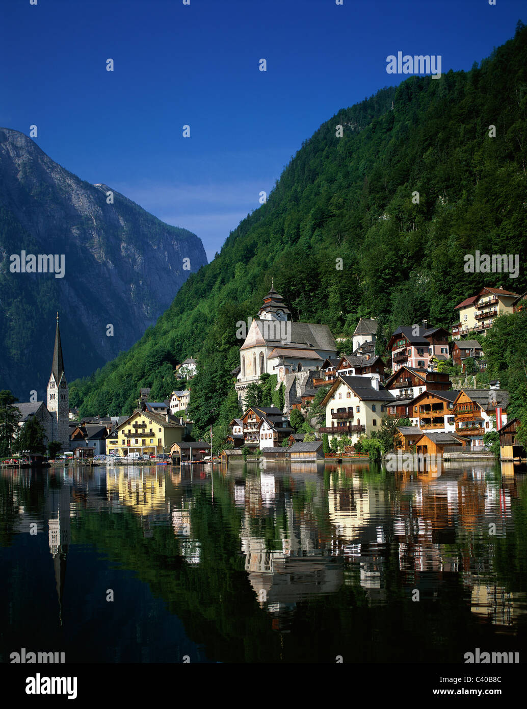Architecture, Austria, Blue, Buildings, City, Hallstatt, Holiday ...