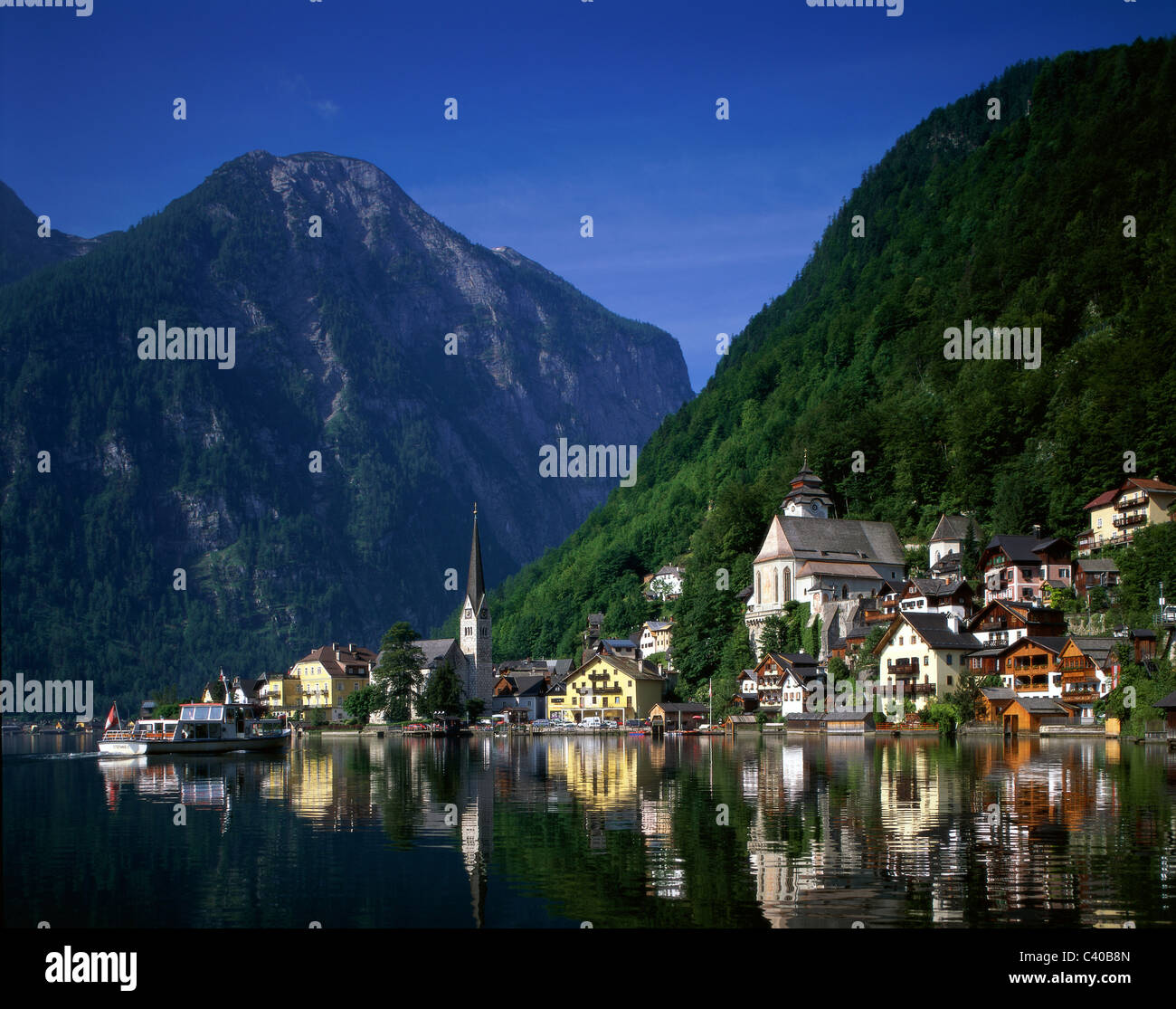 Architecture, Austria, Blue, Buildings, City, Hallstatt, Holiday ...