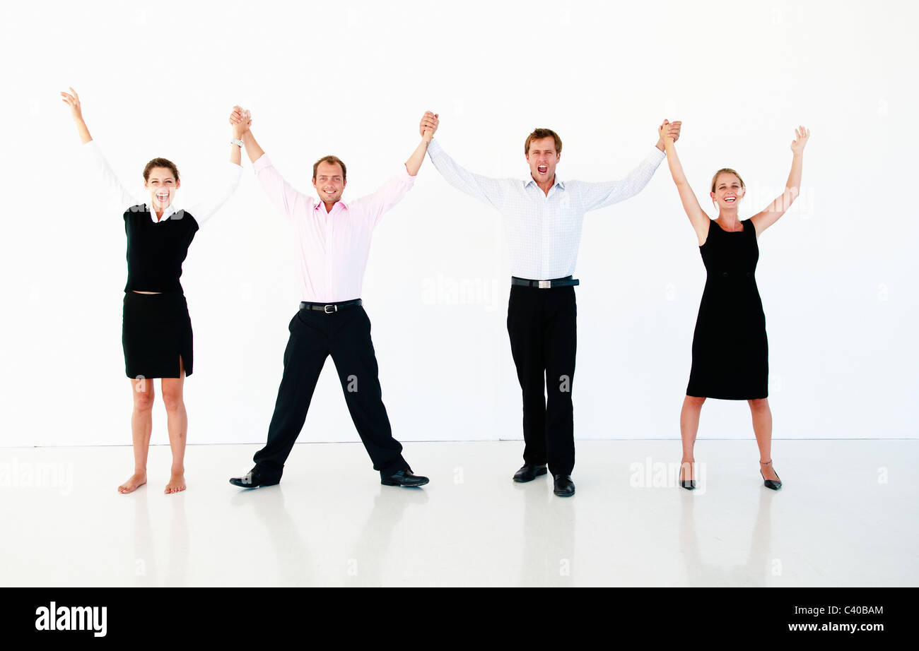 Jubilant business team Stock Photo - Alamy