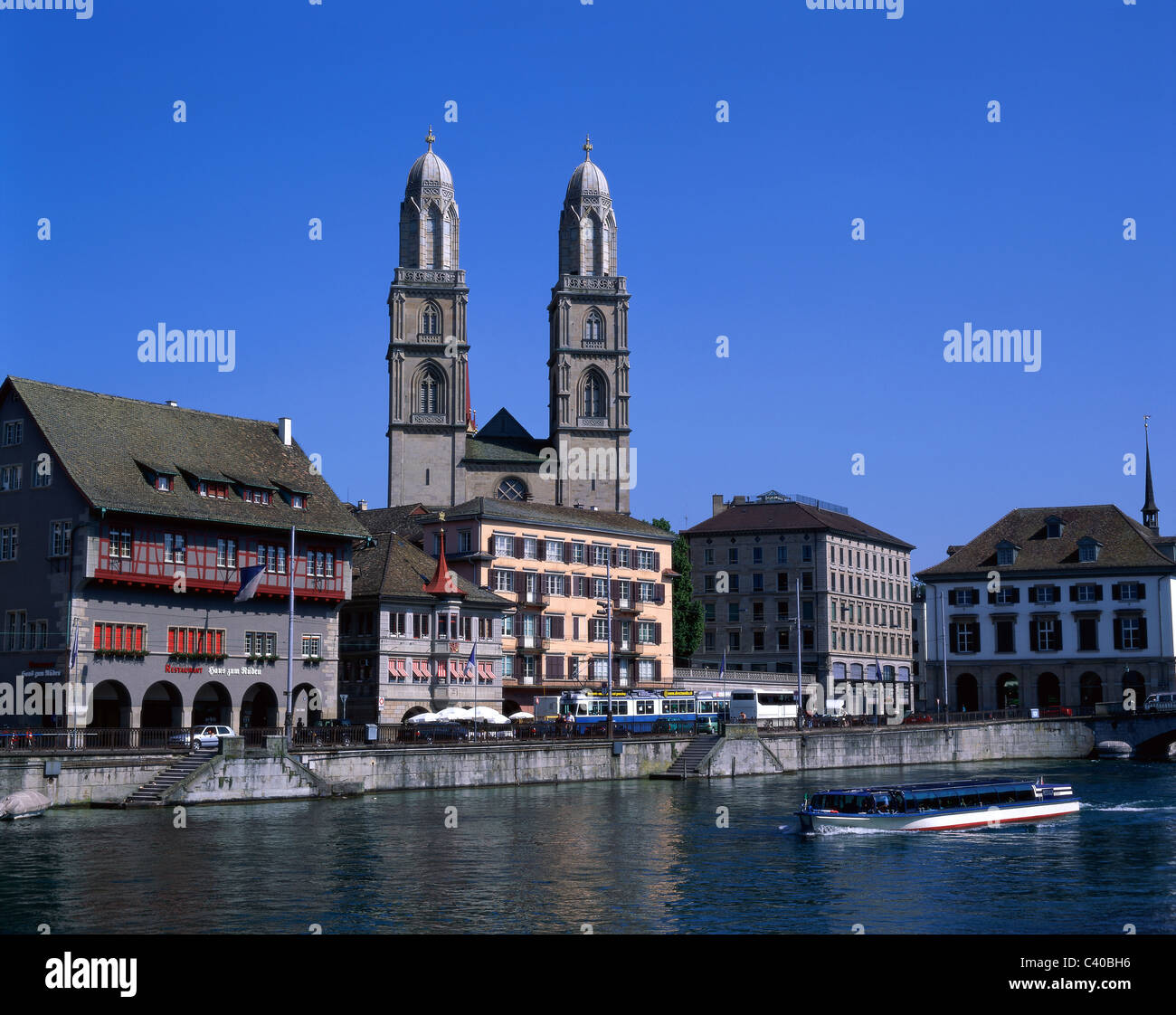 Boat, Buildings, Canal, Cathedral, Europe, Holiday, Horizontal ...