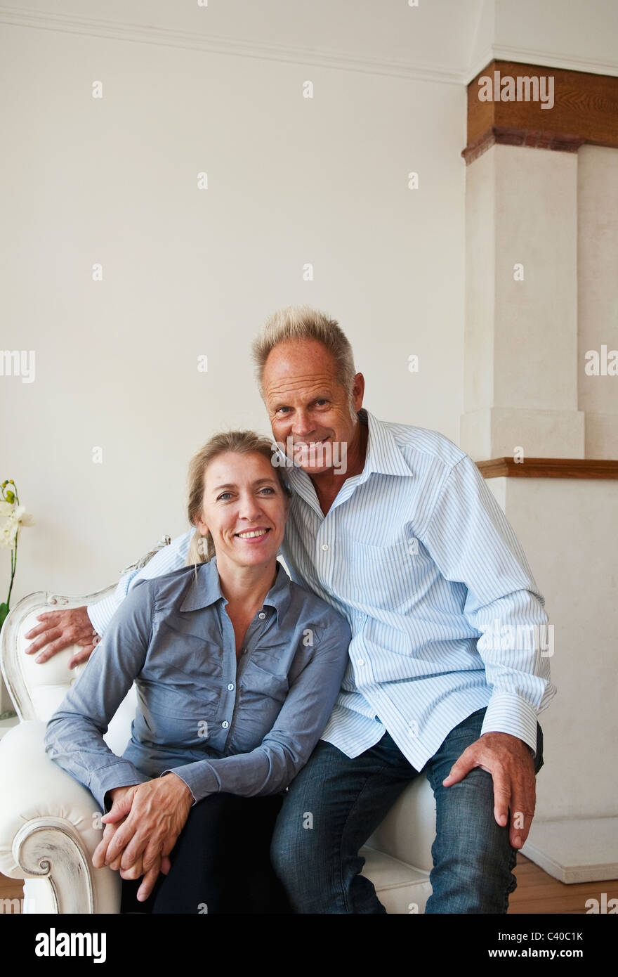 Middle aged couple at home Stock Photo - Alamy