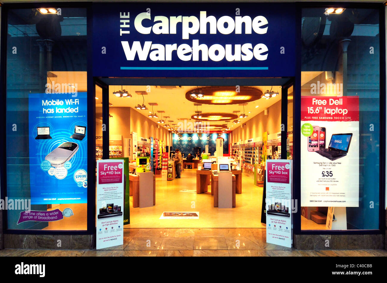 the carphone warehouse phone telecommunication telephone mobile Stock ...