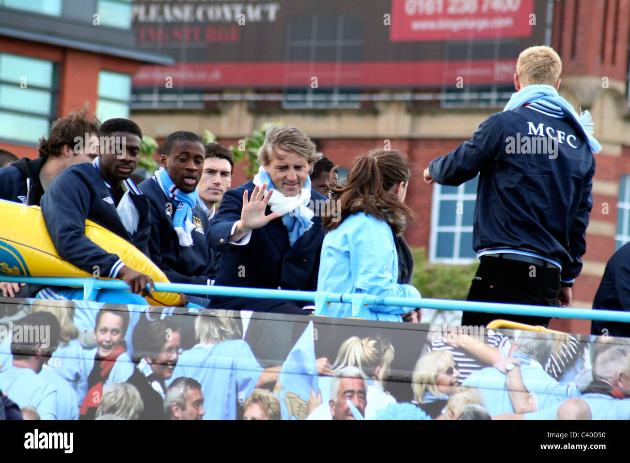 Manchester city team bus hi-res stock photography and images - Alamy