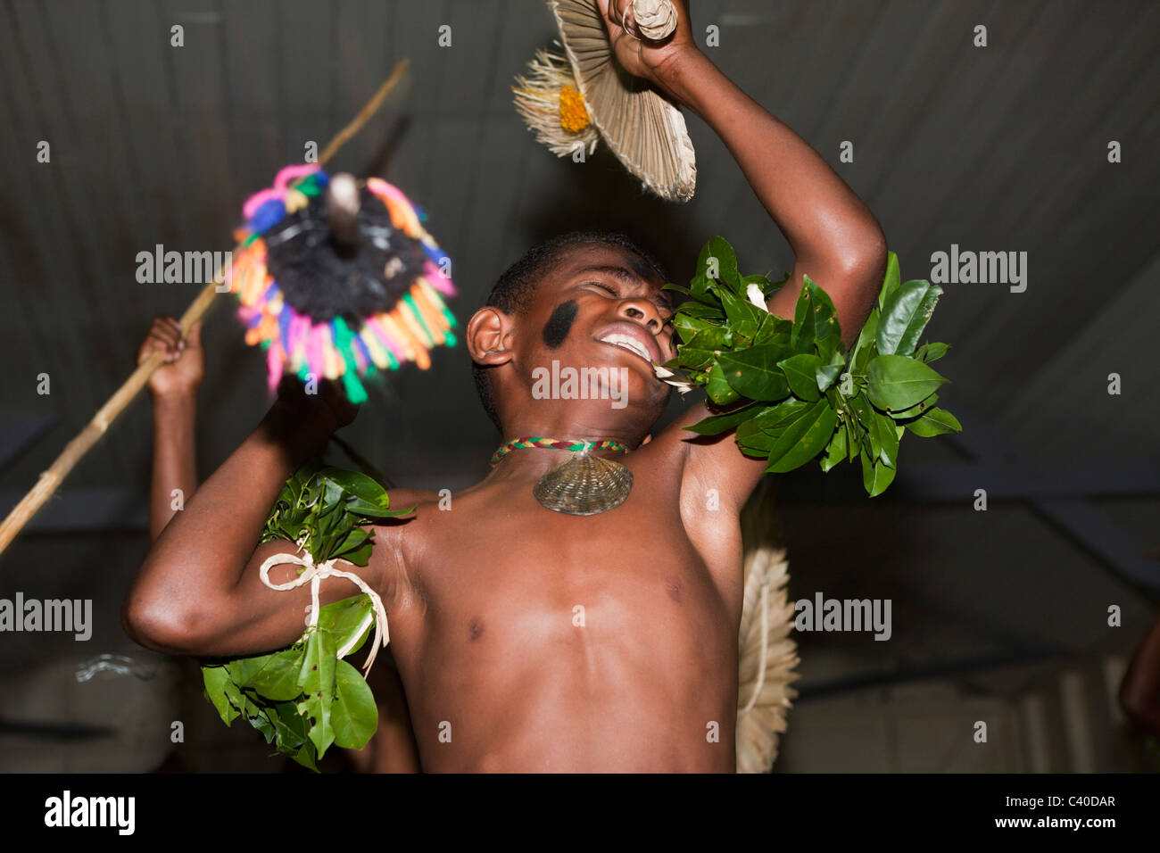 Natives perform Kava Ceremony, Makogai, Lomaviti, Fiji Stock Photo - Alamy