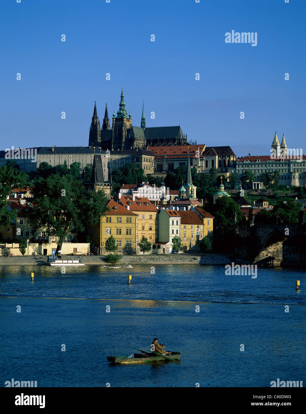 Architecture, Blue, Boats, Buildings, City, Cupolas, Czech, Domes ...