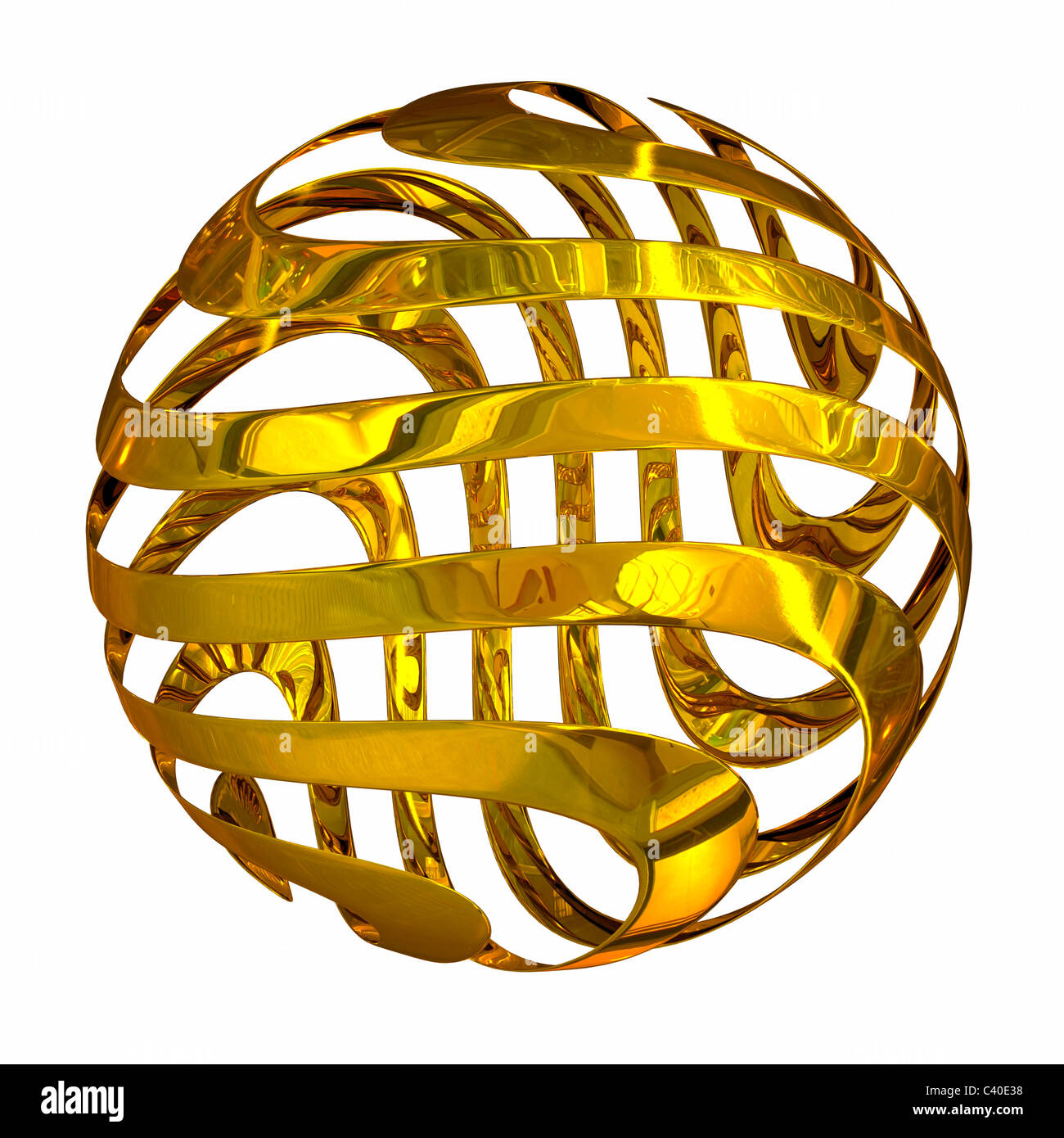 Abstract golden sphere Stock Photo - Alamy