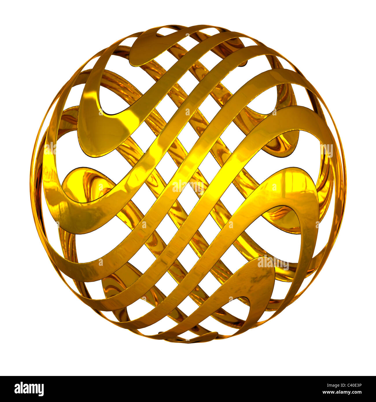Abstract golden sphere Stock Photo - Alamy
