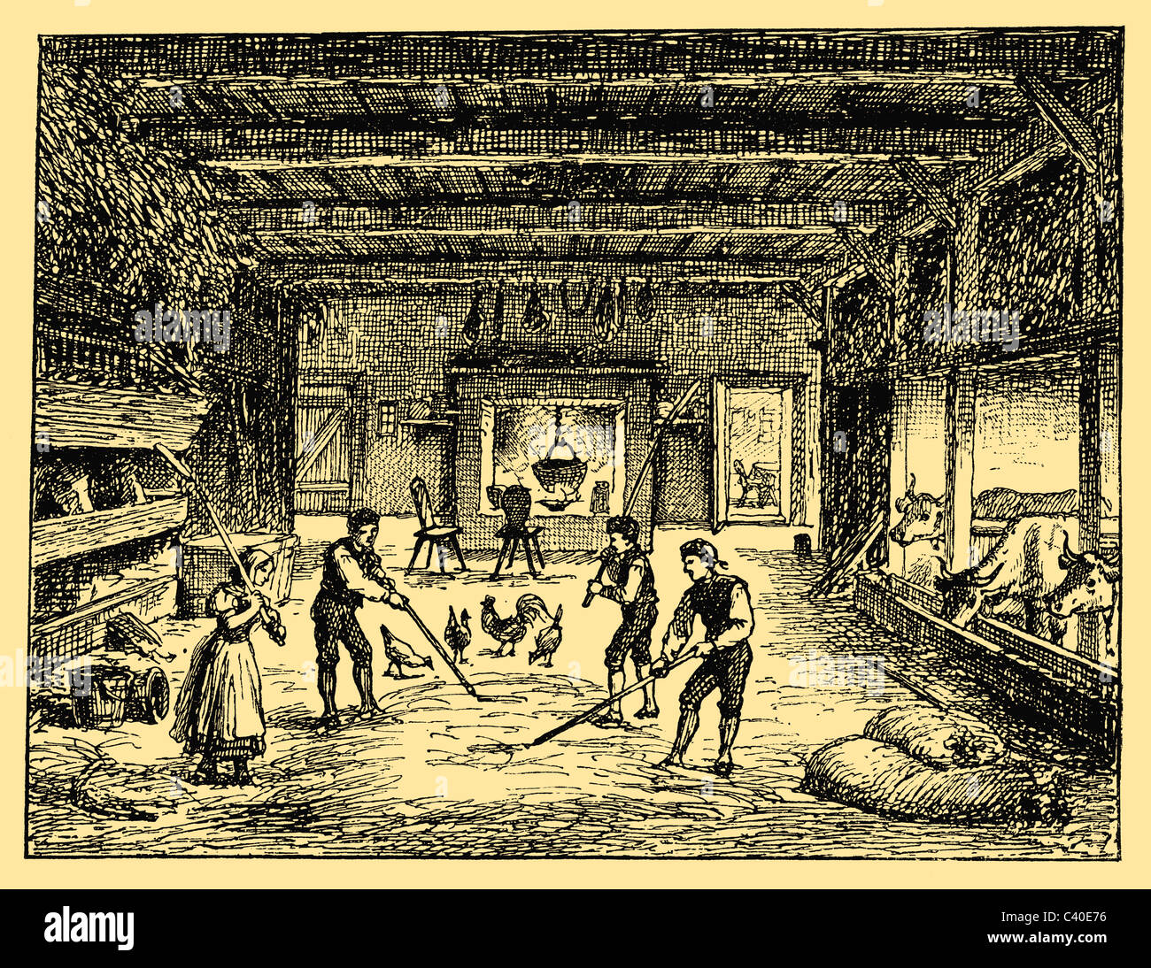 Threshing floor of a Frisian-Saxon farm Stock Photo - Alamy