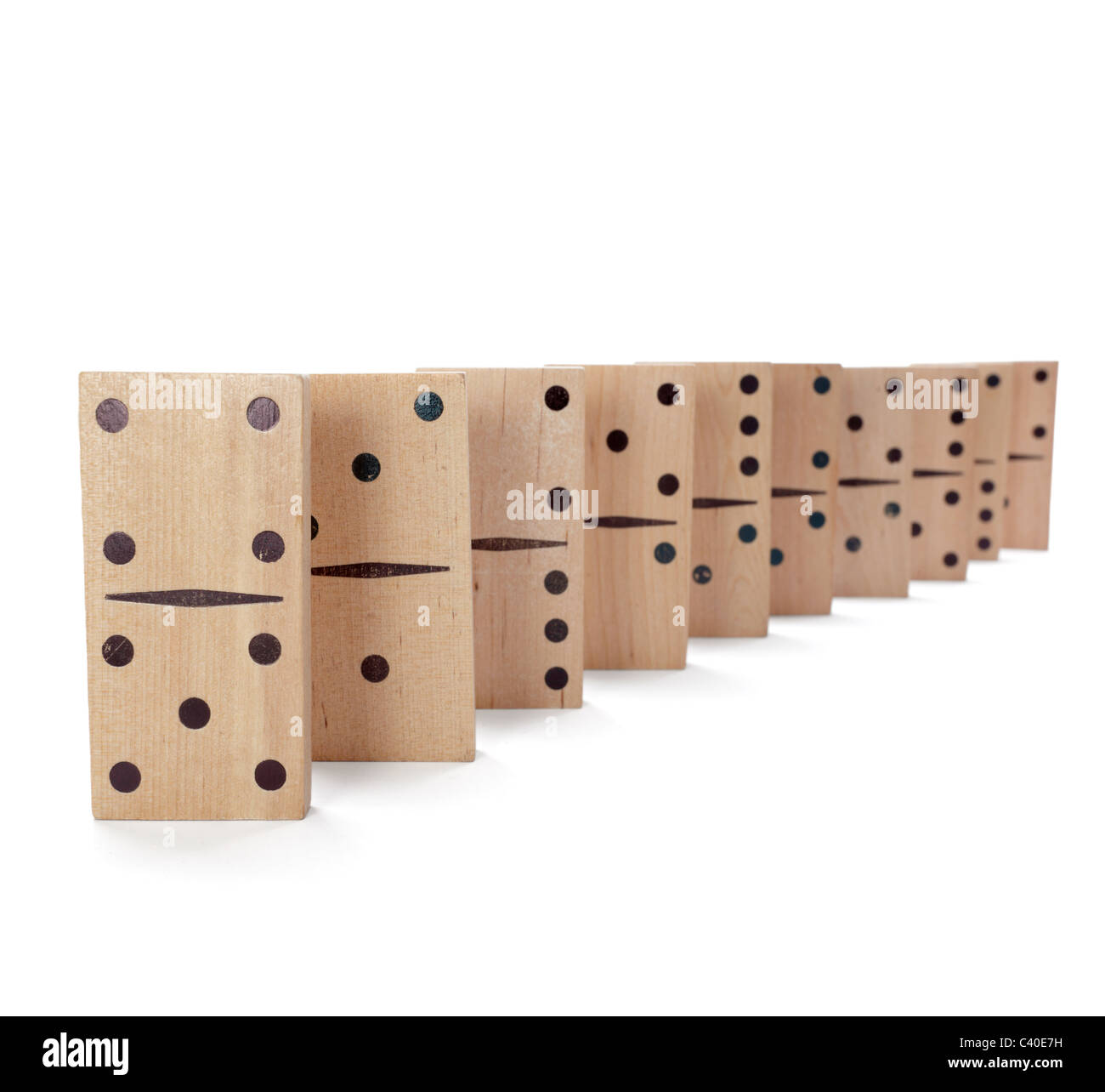 close up of domino chain Stock Photo - Alamy