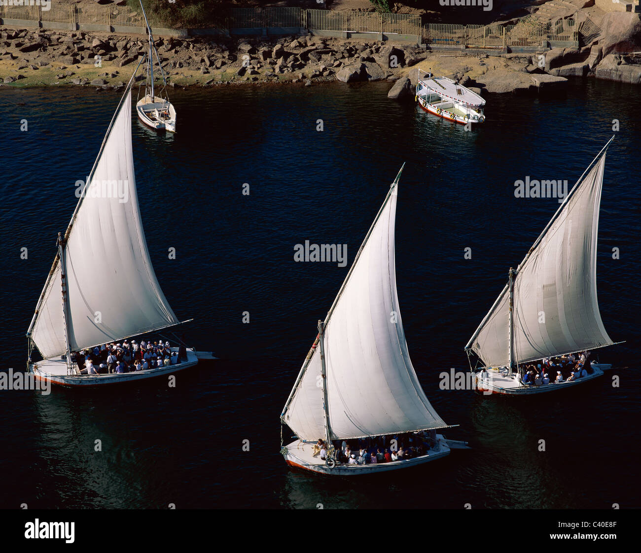 Aswan, Boats, Egypt, Africa, Holiday, Landmark, Nile, Nile river, River ...