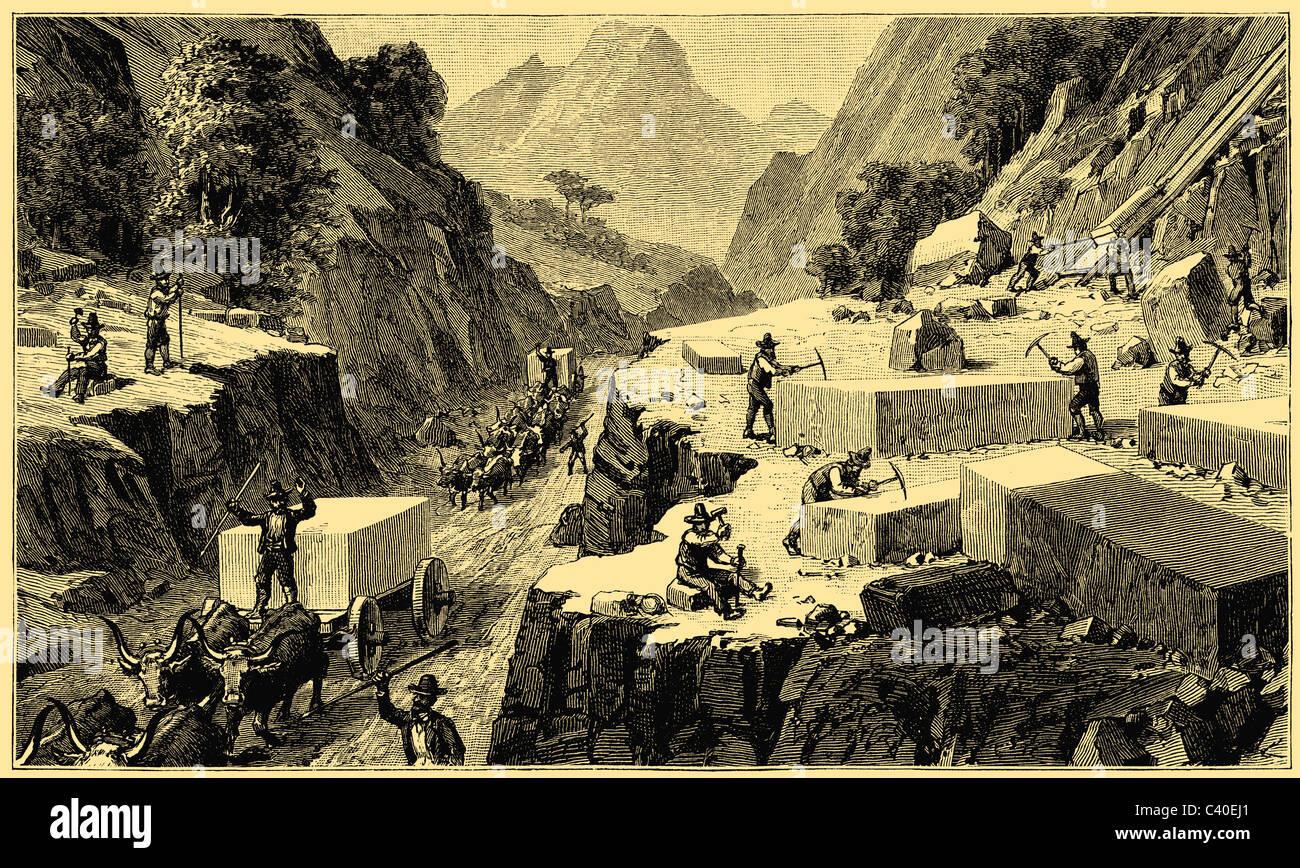 Marble quarry in Carrara, Italy Stock Photo - Alamy