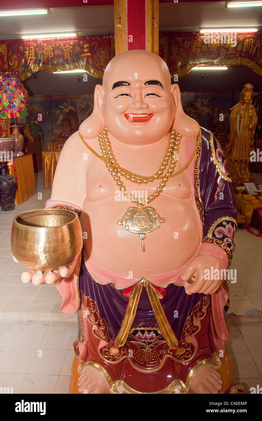 Smiling plastic Buddha in Chinese Shrine,Temple,in Angsila,Chonburi ...