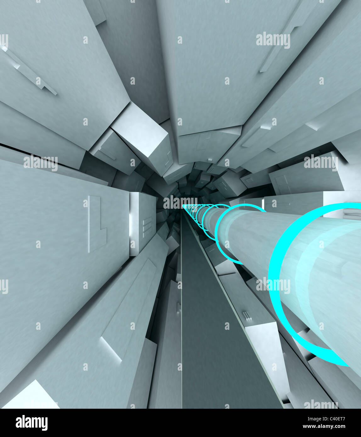 Hadron collider illustration Stock Photo - Alamy