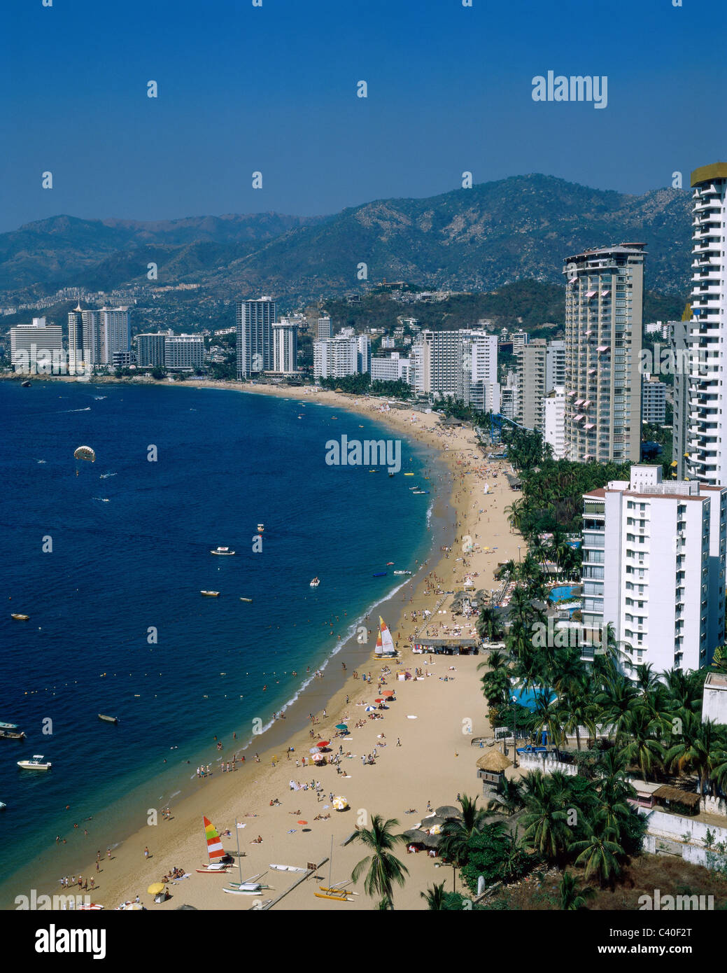 Acapulco, Balconies, Bay, Beach, Boats, Holiday, Hotels, Landmark ...
