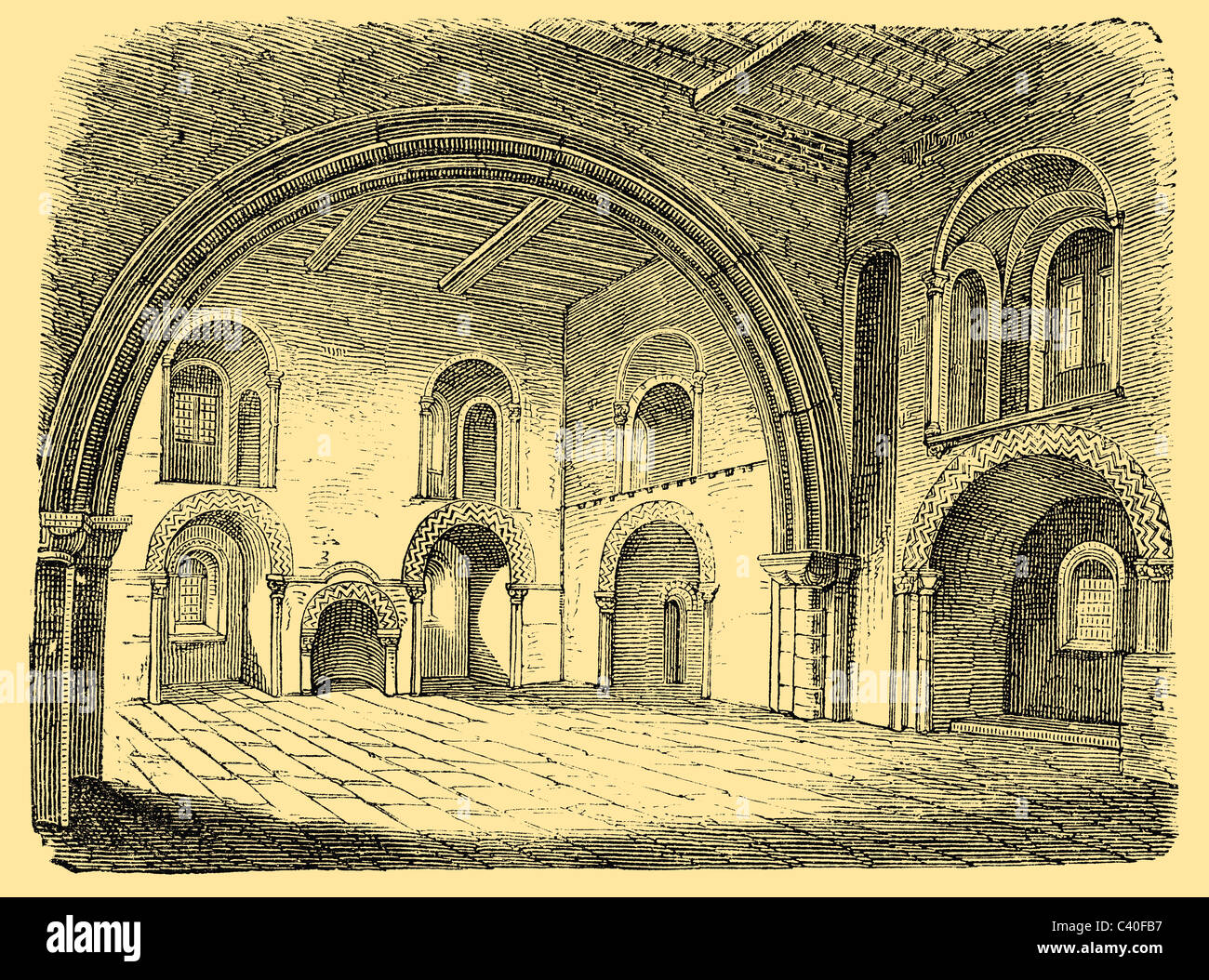 Castle Hedingham, near the village Hedingham Castle in the English ...