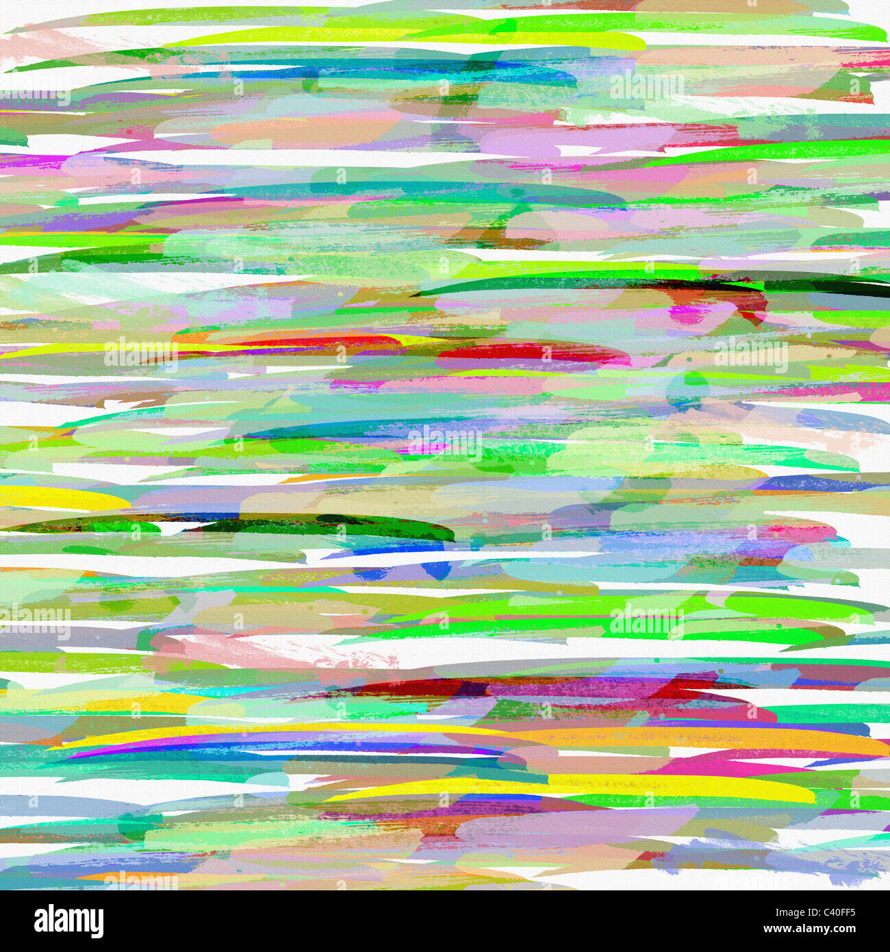 Set of color paint strokes Stock Photo - Alamy