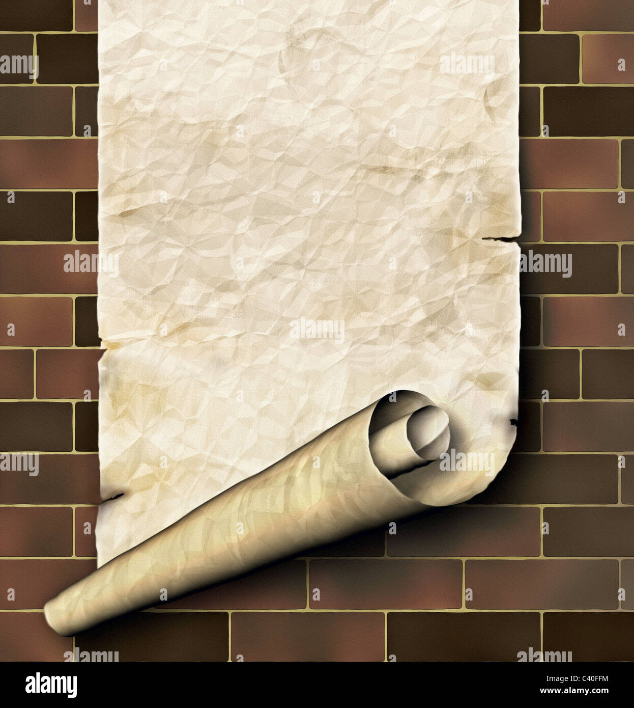 Antique paper scroll Stock Photo - Alamy