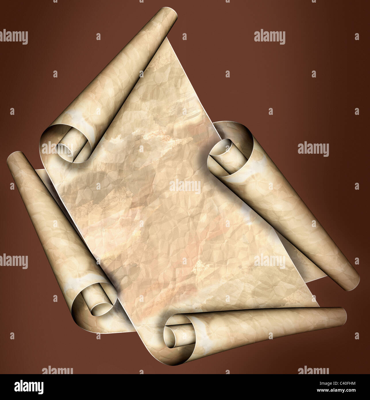 Antique paper scroll Stock Photo - Alamy