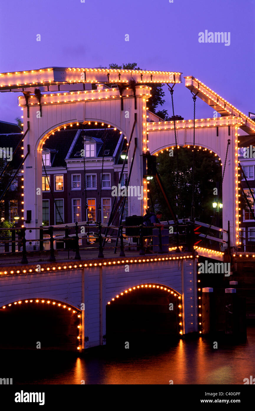 Amsterdam, Architecture, Bridge, Drawbridge, Europe, Festive, Holiday ...