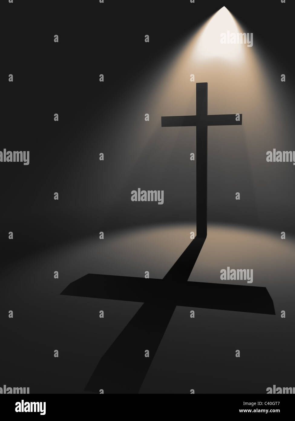 Cross in the light Stock Photo - Alamy