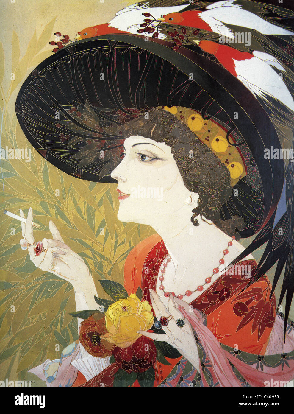Georges de Feure ( 1868 - 1943 ) French Illustrator La fumeuse - 1908 ...