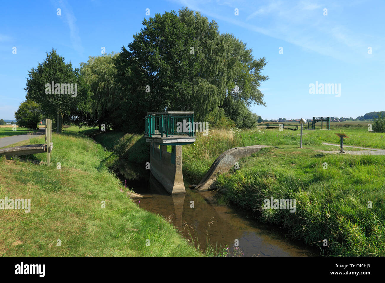 Bifurkation in Gesmold, separation, rivers, flows, Hase, and Else in ...