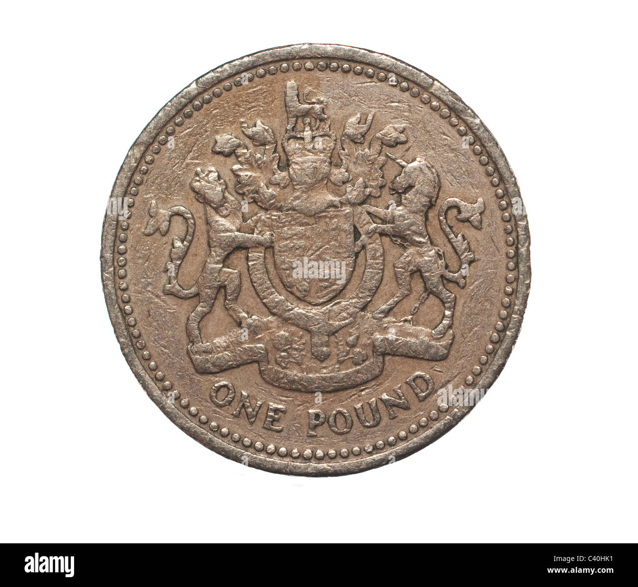 One pound coin Stock Photo - Alamy