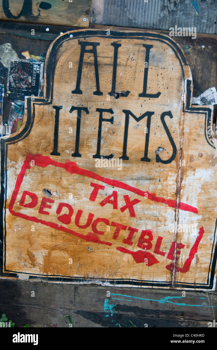 poster painting mural all items tax deductable Stock Photo - Alamy
